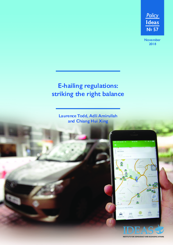 (PDF) E-hailing regulations: striking the right balance Policy Ideas № 57
