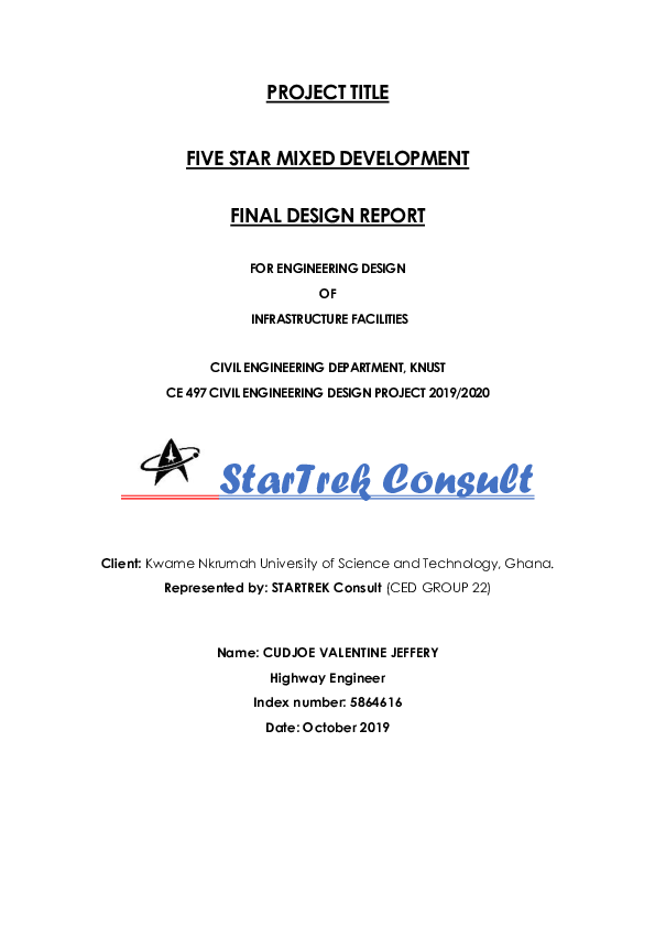 (PDF) FIVE STAR MIXED DEVELOPMENT - FINAL DESIGN REPORT FOR ENGINEERING ...
