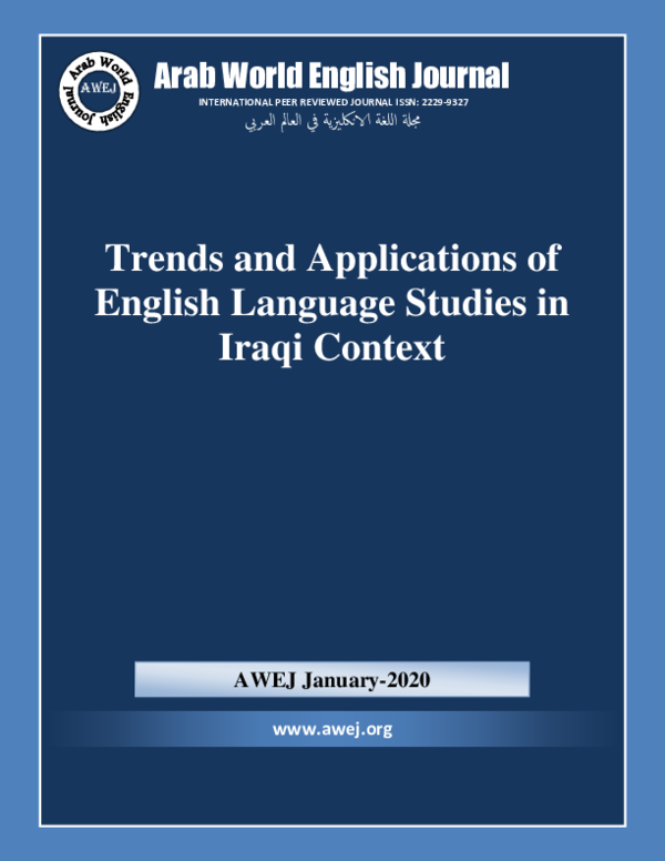 (PDF) Arab World English Journal (AWEJ) special issue on “Trends and ...