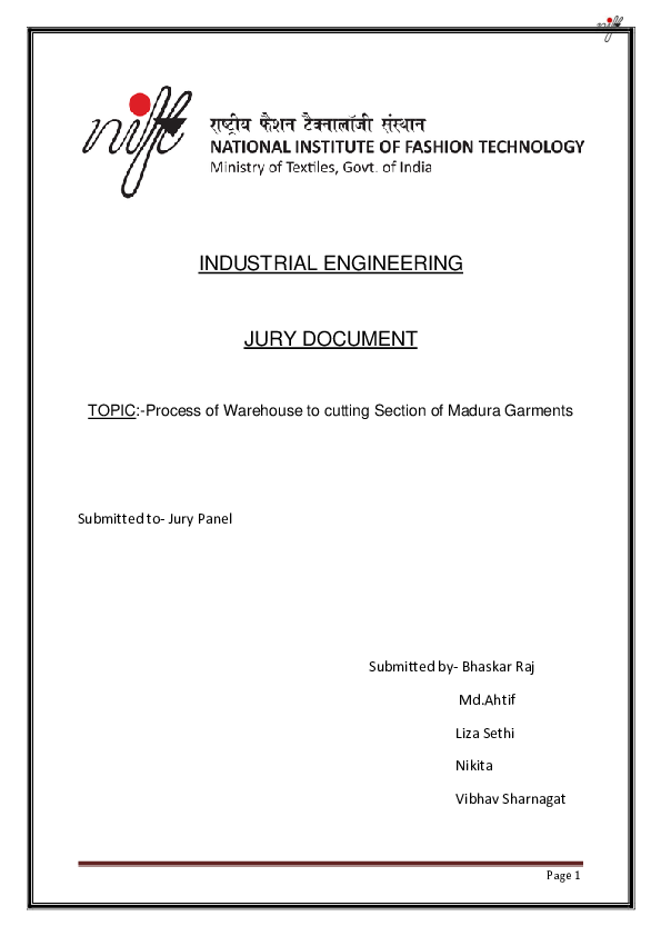 (DOC) INDUSTRIAL ENGINEERING JURY DOCUMENT TOPIC:-Process of Warehouse ...