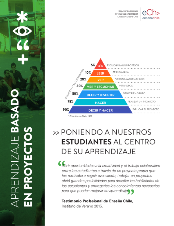 (PDF) APRENDIZAJE BASADO EN PROYECTOS-ENSEÑANZACHILE