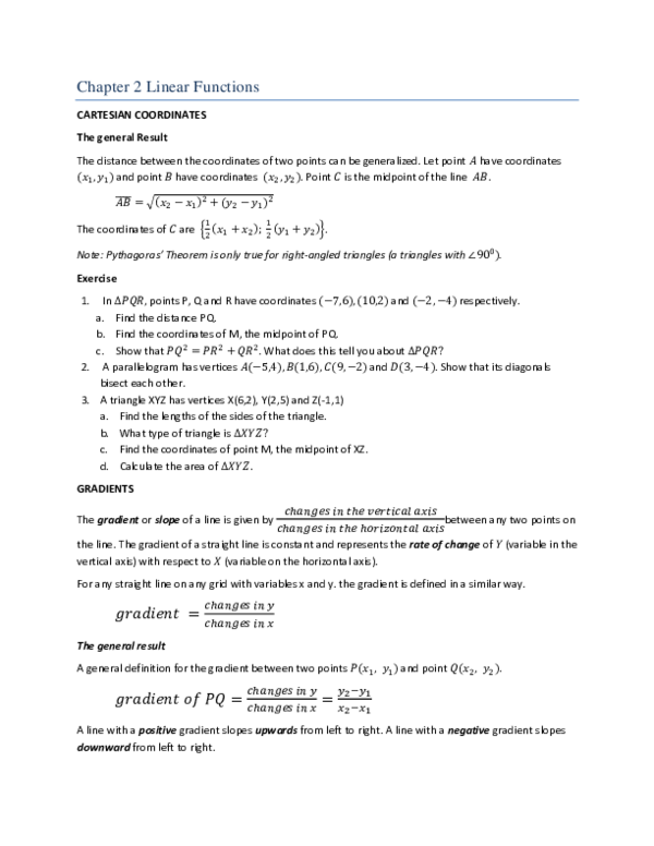 (DOC) Chapter 2 Linear Functions