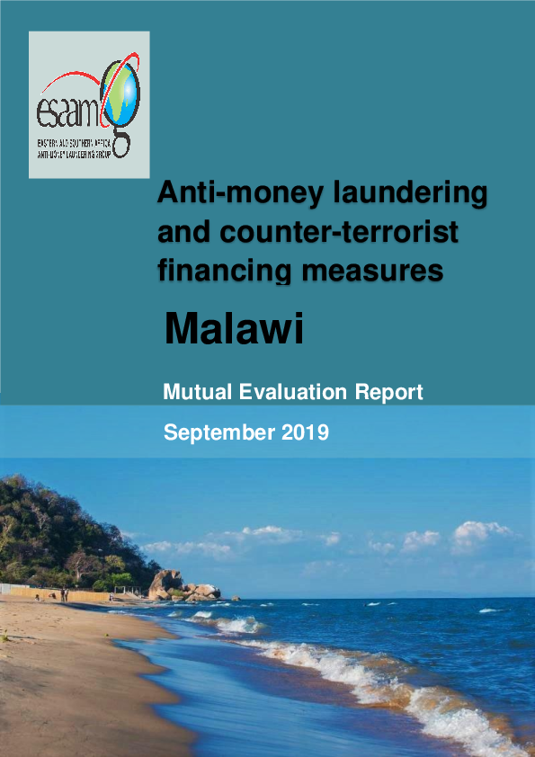 (PDF) Mutual Evaluation Report Malawi Anti-money laundering and counter ...