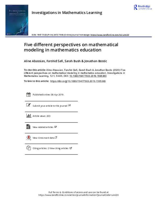 (PDF) Investigations in Mathematics Learning Five different ...