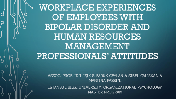 (PDF) WORKPLACE EXPERIENCES OF EMPLOYEES WITH BIPOLAR DISORDER AND ...