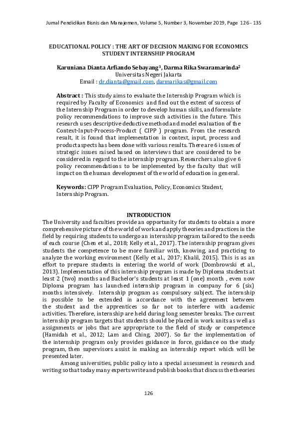 (PDF) EDUCATIONAL POLICY : THE ART OF DECISION MAKING FOR ECONOMICS ...