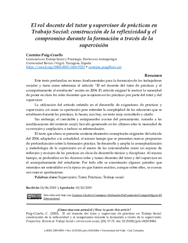 (PDF) El rol docente del tutor y supervisor de prácticas en Trabajo ...