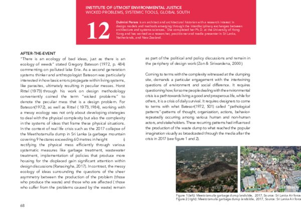 (PDF) Institute of Utmost Environmental Justice: Wicked Problems ...