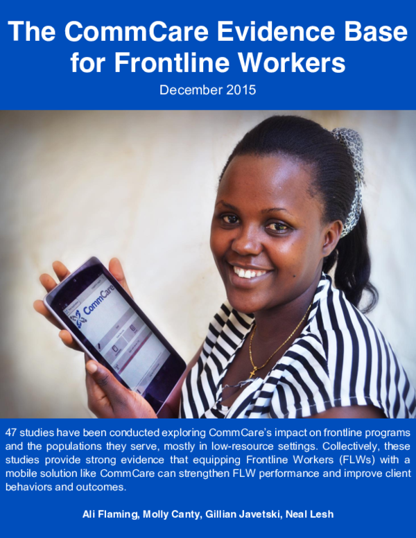 (PDF) The CommCare Evidence Base for Frontline Workers