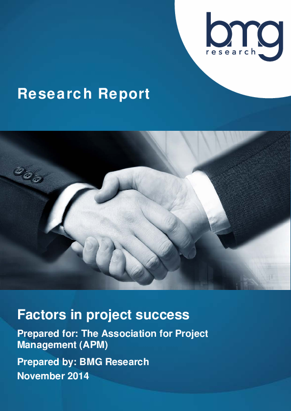 (PDF) Factors in project success Research Report Factors in project ...