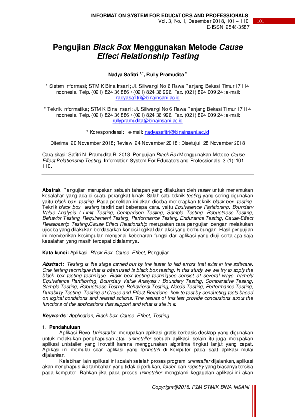 (PDF) Pengujian Black Box Menggunakan Metode Cause Effect Relationship ...