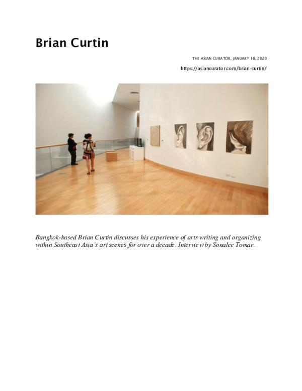 (PDF) Interview with The Asian Curator