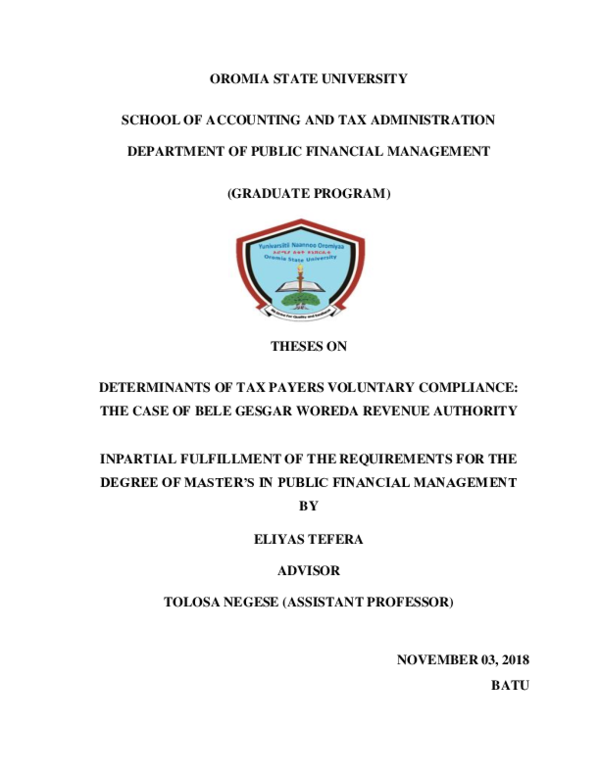 (PDF) OROMIA STATE UNIVERSITY