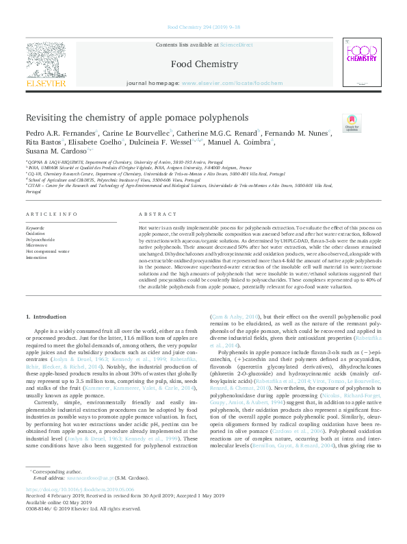 (PDF) Revisiting the chemistry of apple pomace polyphenols