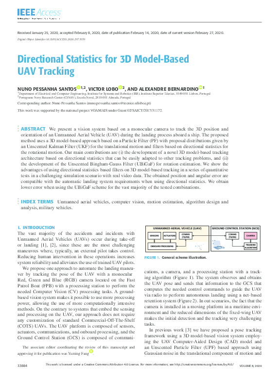 (PDF) Directional Statistics for 3D Model-Based UAV Tracking