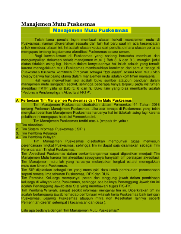 (DOC) Manajemen mutu puskesmas