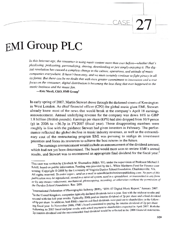 (PDF) Case 27 - EMI Grup PLC