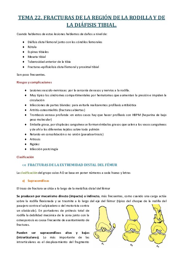 (PDF) TEMA 22. FRACTURAS DE LA REGIÓN DE LA RODILLA Y DE LA DIÁFISIS TIBIAL