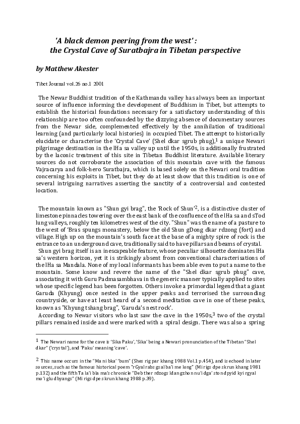(PDF) 'A black demon peering from the west' : the Crystal Cave of ...
