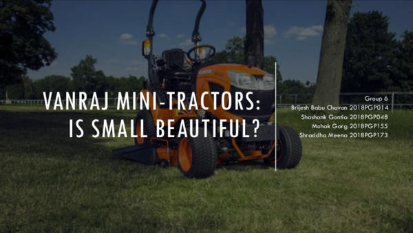 (PPT) RM Group 6 Vanraj Mini Tractor