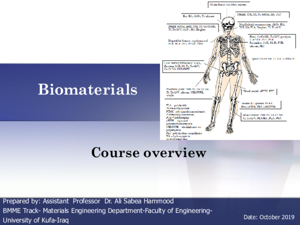 (PPT) BMME-Track-3rd Year-BIOMATERIALS LECTURE 1- Introduction(2019-2020)