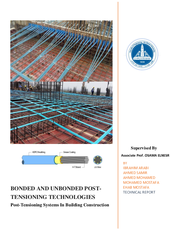 (PDF) BONDED AND UNBONDED POST- TENSIONING TECHNOLOGIES Post-Tensioning ...