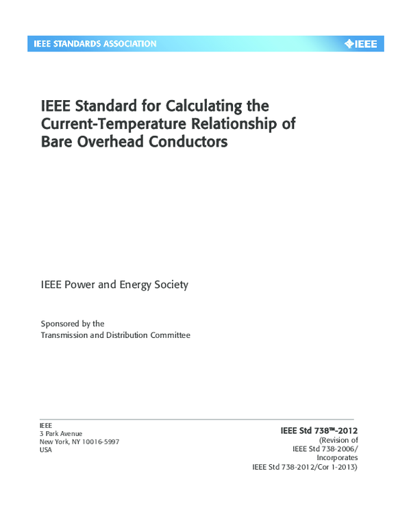 (PDF) IEEE Standard for Calculating the Current-Temperature ...