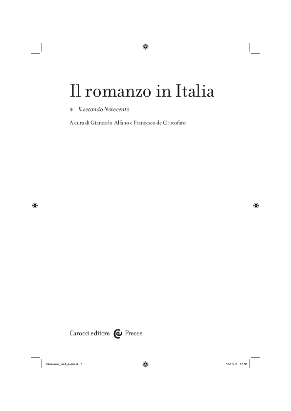 (PDF) Goffredo Parise, in Il romanzo in Italia (vol. IV, 2018)