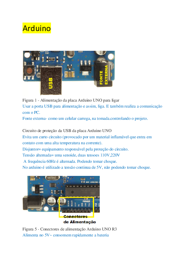 (DOC) Arduino resumo