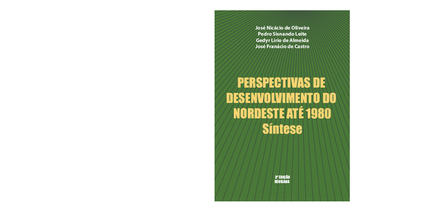 (PDF) PERSPECTIVA DE DESENVOLVIMENTO DO NORDESTE ATÉ 1980 SÍNTESE
