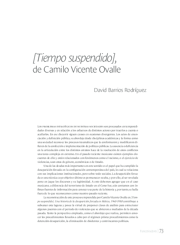 (PDF) Tiempo suspendido], de Camilo Vicente Ovalle