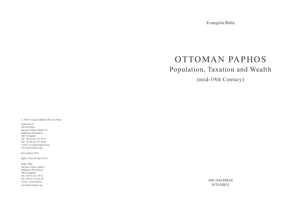 (PDF) Ottoman Paphos. Population, Taxation and Wealth (mid-19th Century ...