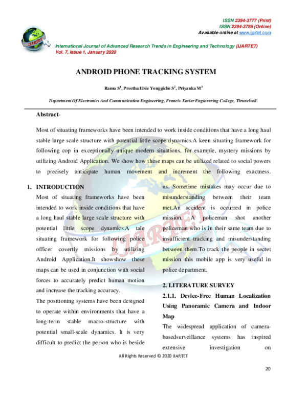 (PDF) ANDROID PHONE TRACKING SYSTEM