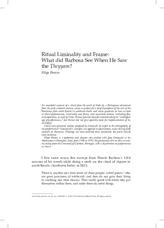 (PDF) Ritual Liminality and Frame