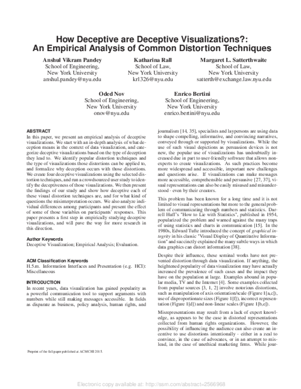 (PDF) How Deceptive are Deceptive Visualizations?: An Empirical ...