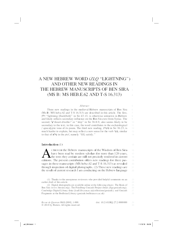 (PDF) New Word zlq, (first proofs), RevQ