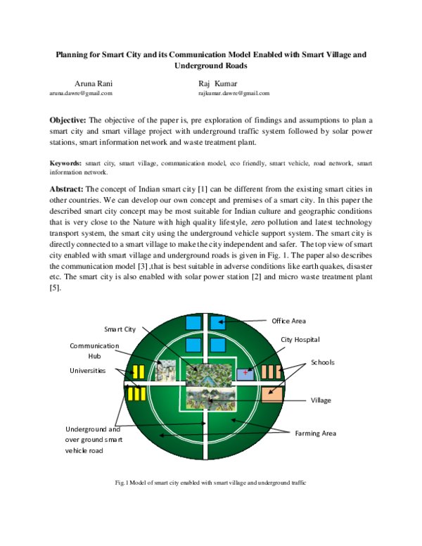 (PDF) Planning for Smart City and its Communication Model Enabled with ...