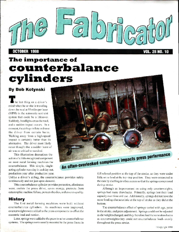 (PDF) The importance of counterbalance cylinders