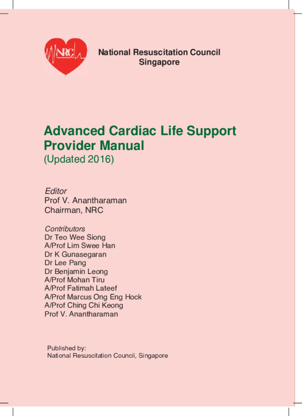 (PDF) National Resuscitation Council Singapore Advanced Cardiac Life ...