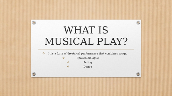 (PPT) WHAT IS MUSICAL PLAY