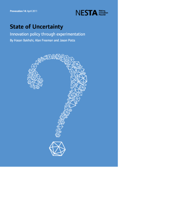 (PDF) State of Uncertainty: Innovation policy through experimentation