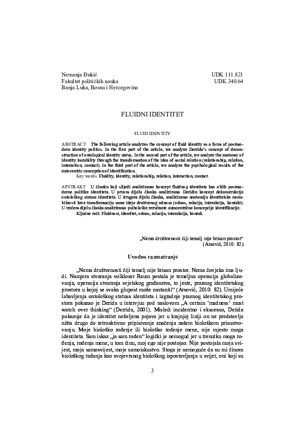 (PDF) Fluid identity