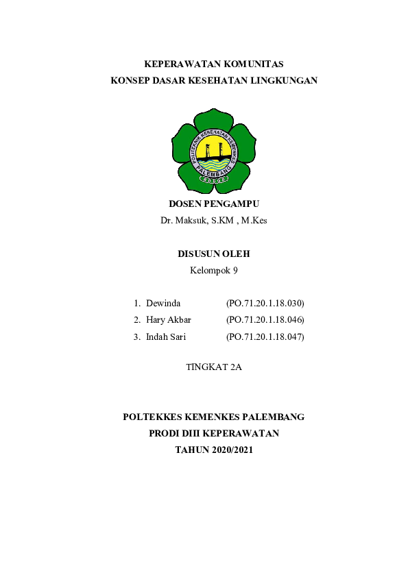 (DOC) KONSEP DASAR KESLING