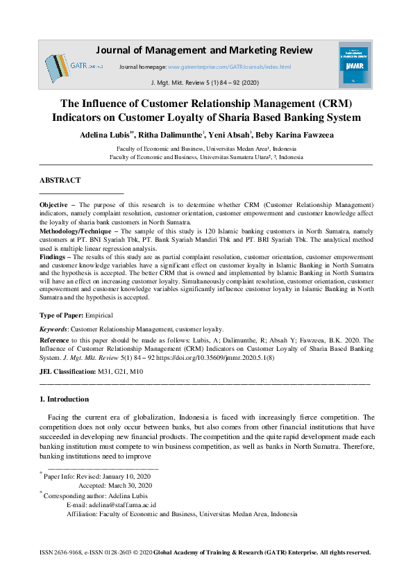 (PDF) Journal of Management and Marketing Review The Influence of ...