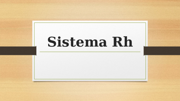 (PPT) Sistema Rh