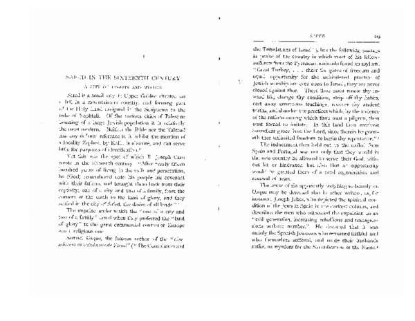 (PDF) Solomon Schechter, “Safed in the Sixteenth Century: A City of ...