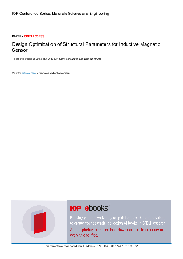 (PDF) Design Optimization of Structural Parameters for Inductive Magnetic Sensor Design ...
