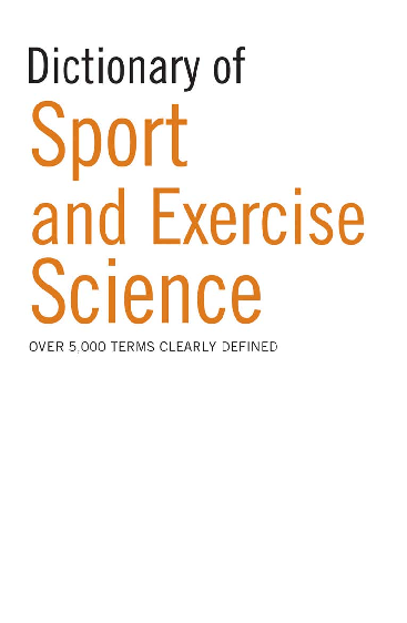 (PDF) Dictionary of Sport and Exercise Science
