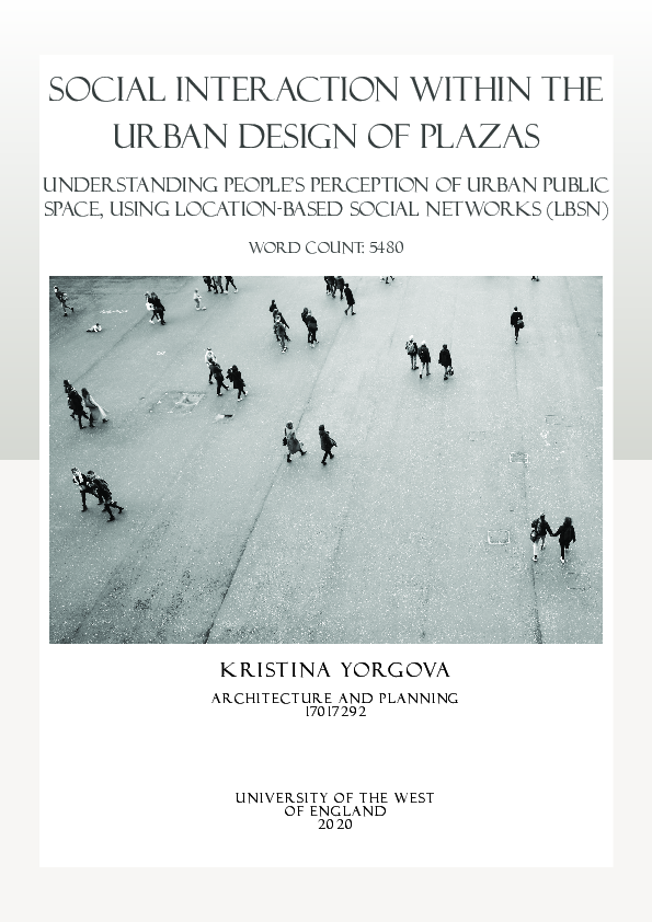 (PDF) Social Interaction Within The Urban Design Of Plazas