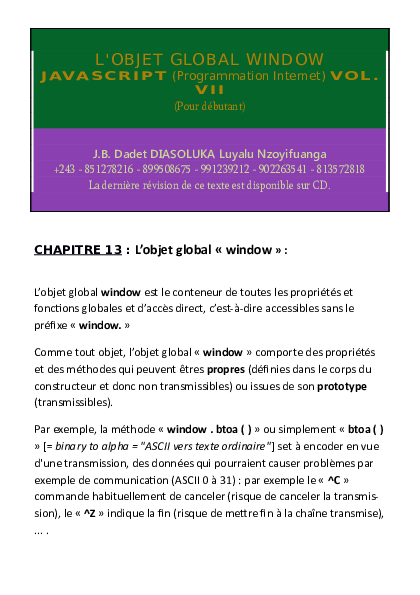 (DOC) L'objet global window - javascript_tome_vii
